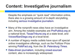 Trends in Online Journalism | PPT