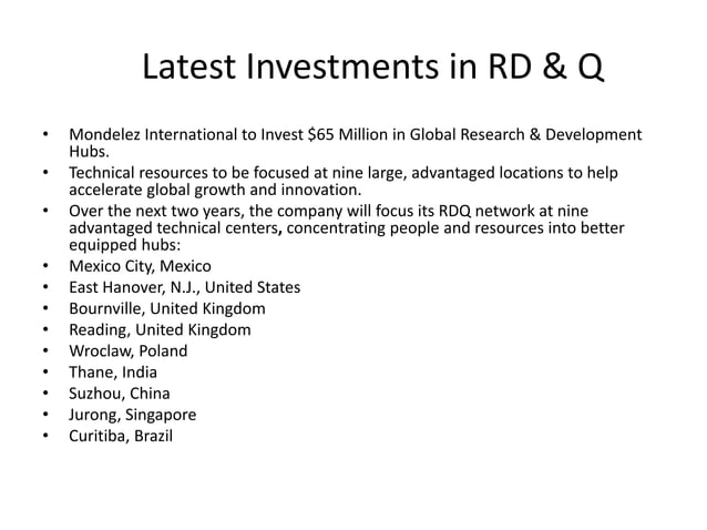 Mondelez Company Profile | PPTX