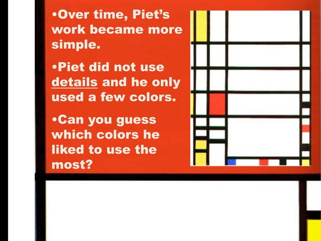 Piet Mondrian for kids | PPT