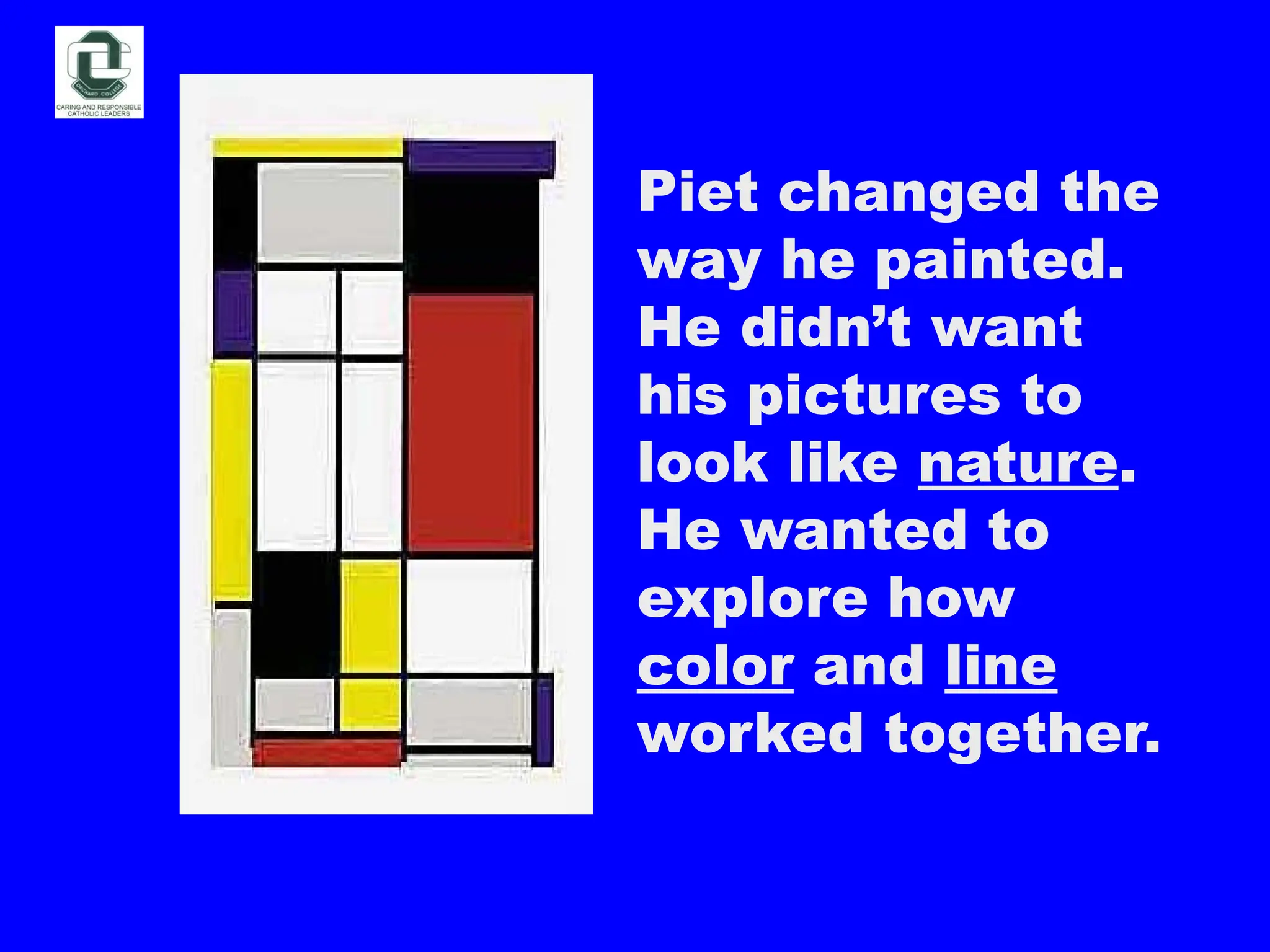 Biografía y obras de Piet Mondrian explicado en inglés para niños de ...