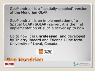 Mondrian - Geo Mondrian | PPT | Databases | Computer Software and ...