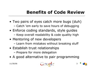 Code review on the Web - Google | PPT