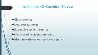 Gueridon Service | PPTX