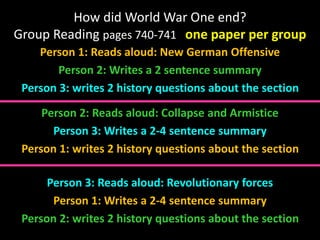 Mon end of ww1 | PPTX