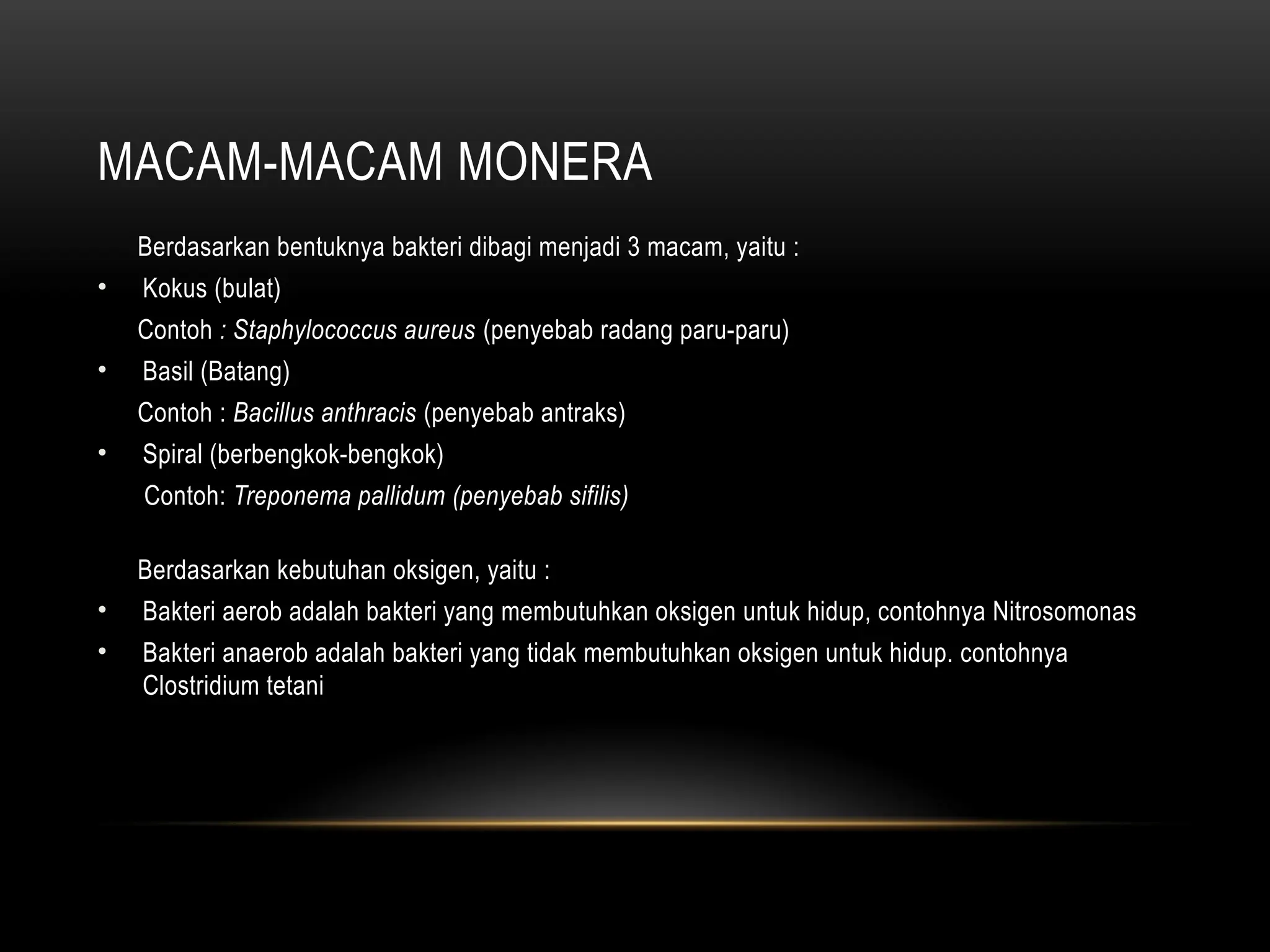 PRESENTASI MATERI MONERA (BAKTERI) KELAS X SMA | PPTX