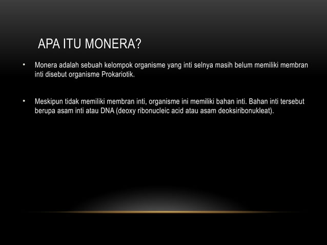 PRESENTASI MATERI MONERA (BAKTERI) KELAS X SMA | PPTX