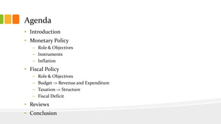 Monetary and fiscal policy of india | PPTX