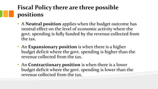 Monetary and fiscal policy of india | PPTX