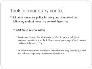 Monetary & credit policy | PPT