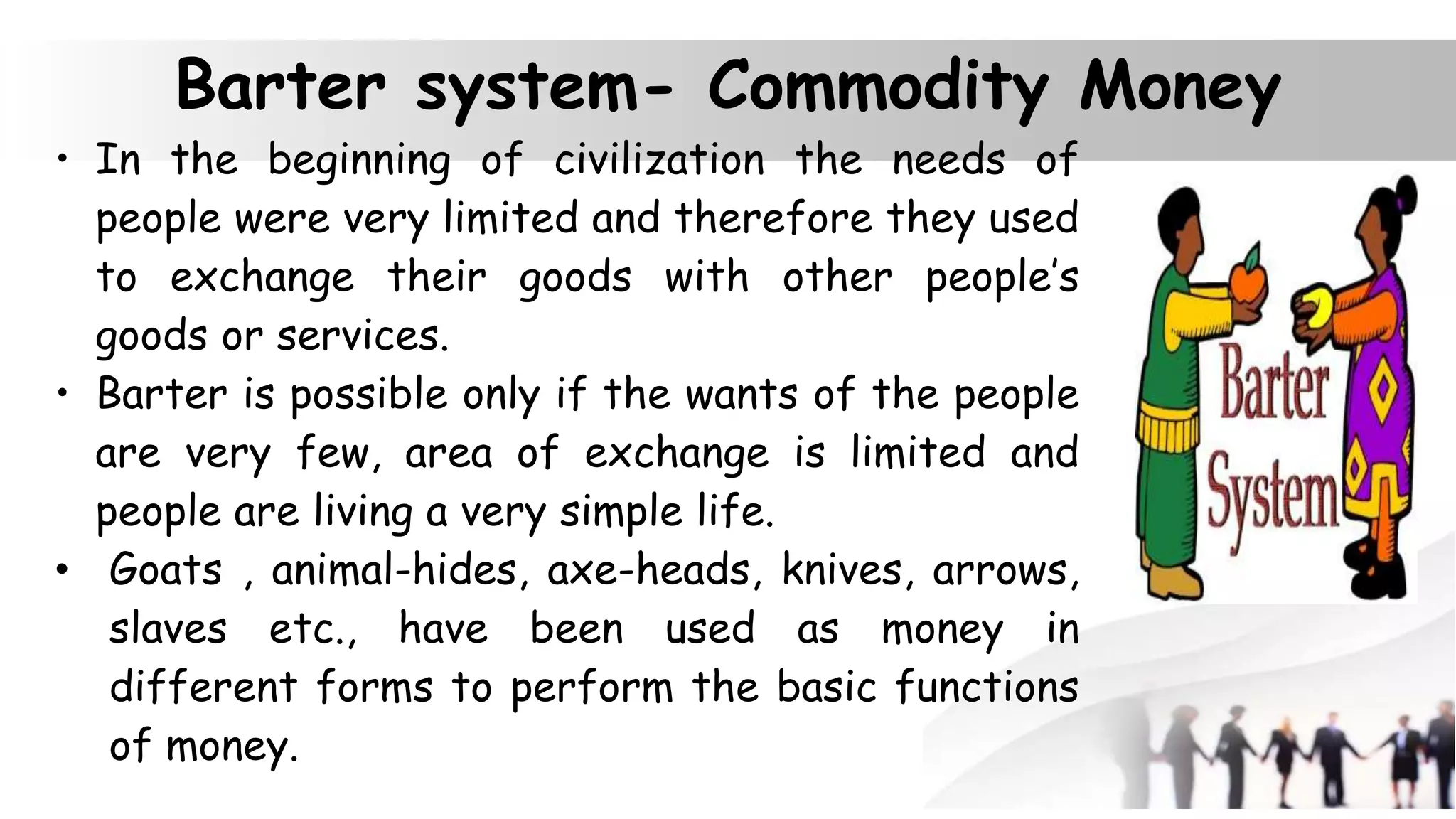Evolution and Functions of Money | PPTX