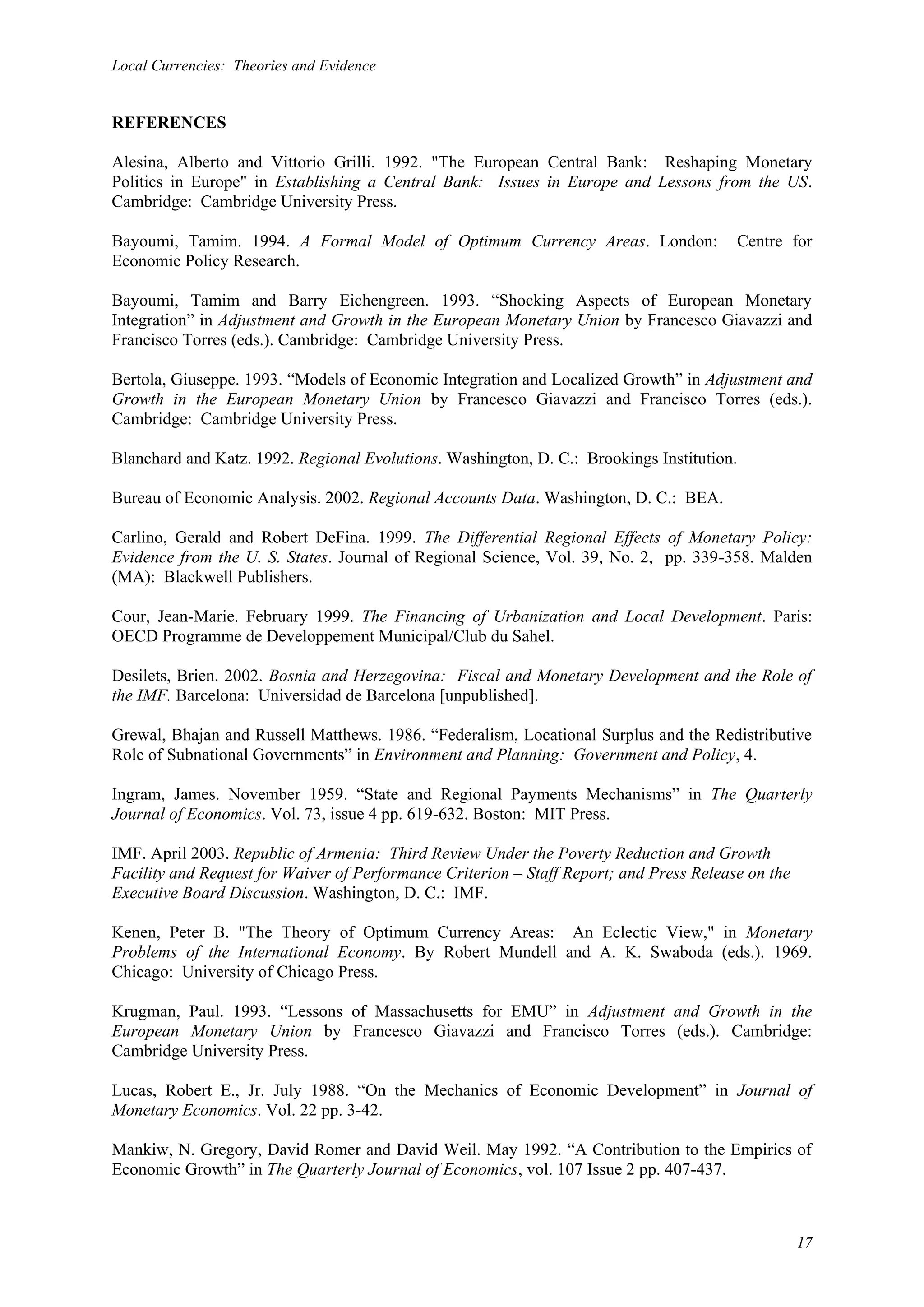 Monetary Federalism: The Case of the CIS | PDF