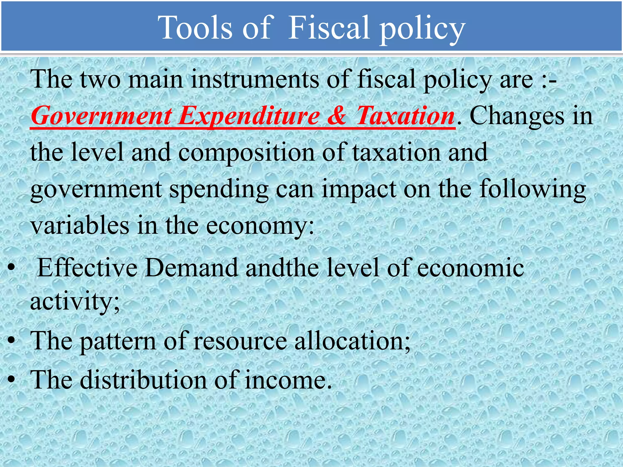 Monetary & fiscal policy | PPTX