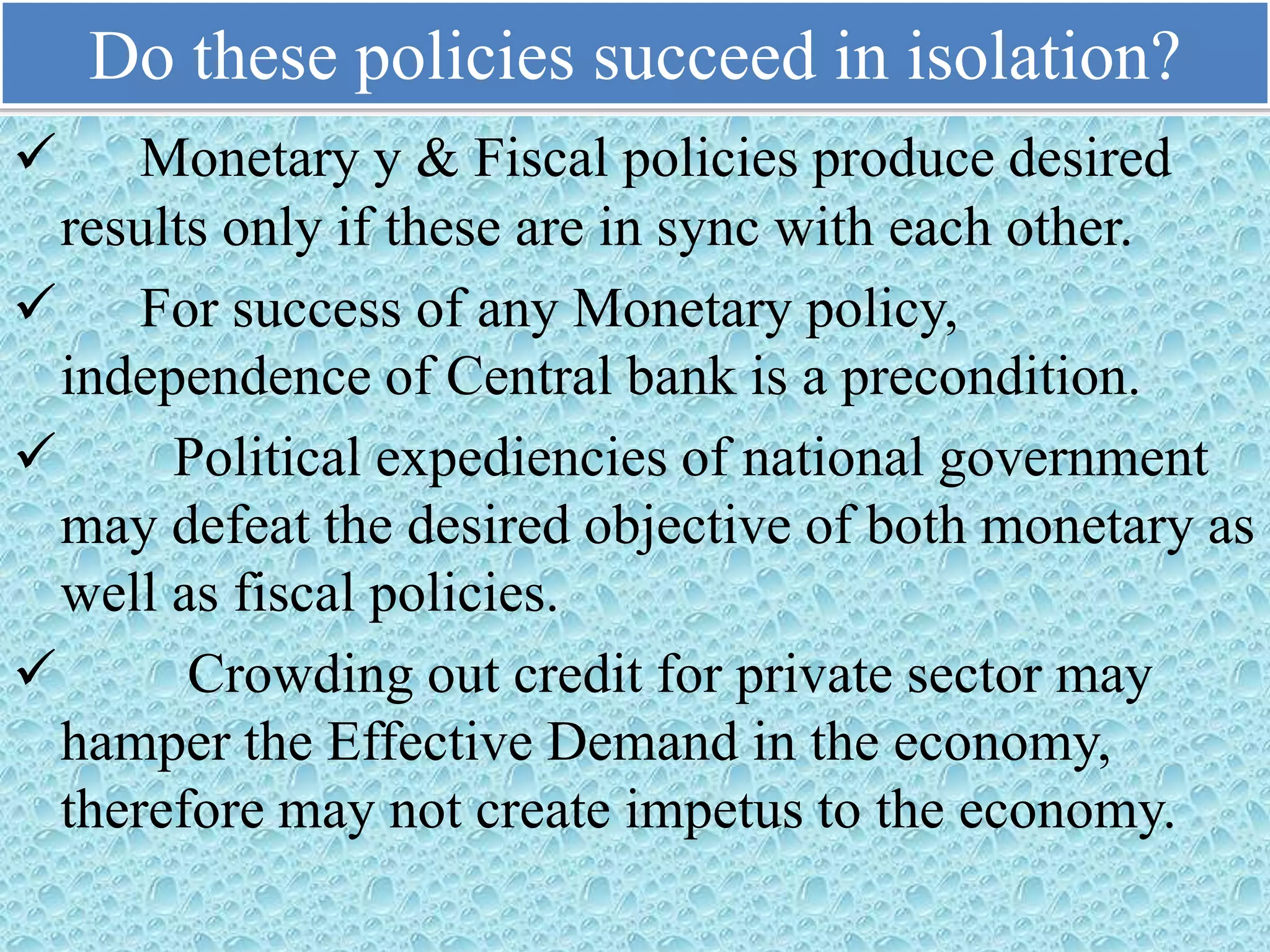 Monetary & fiscal policy | PPTX | Business Accounting & Finance | Business