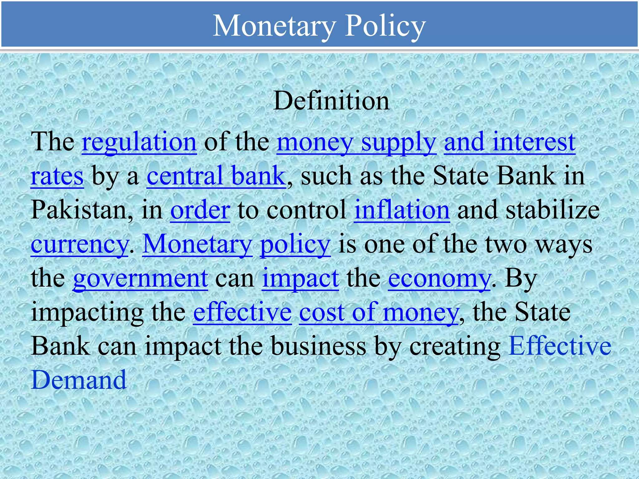 Monetary & fiscal policy | PPTX | Business Accounting & Finance | Business