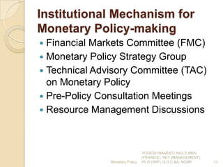 Monetary management | PPTX