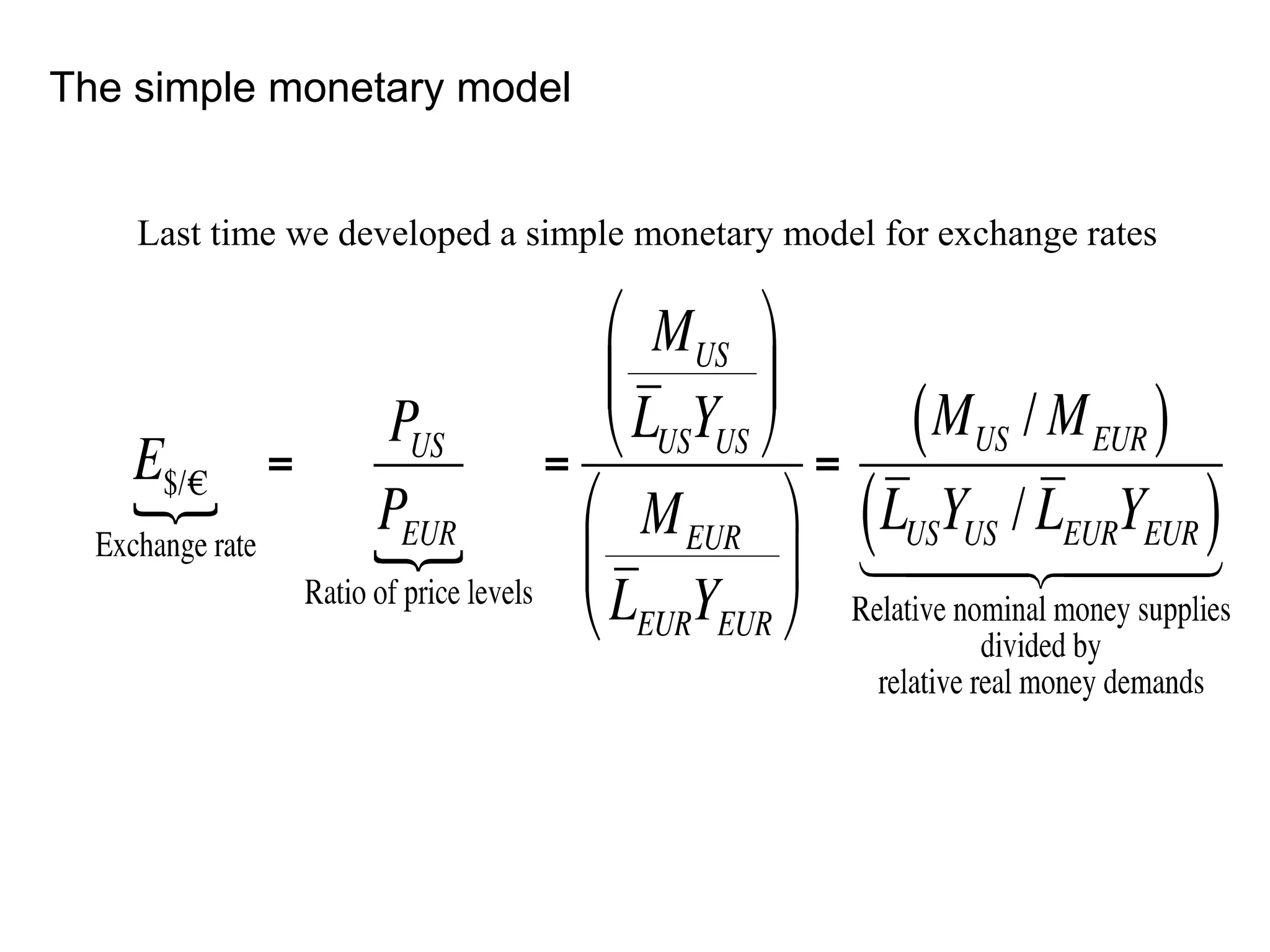 Monetary model of exchange rates | PDF