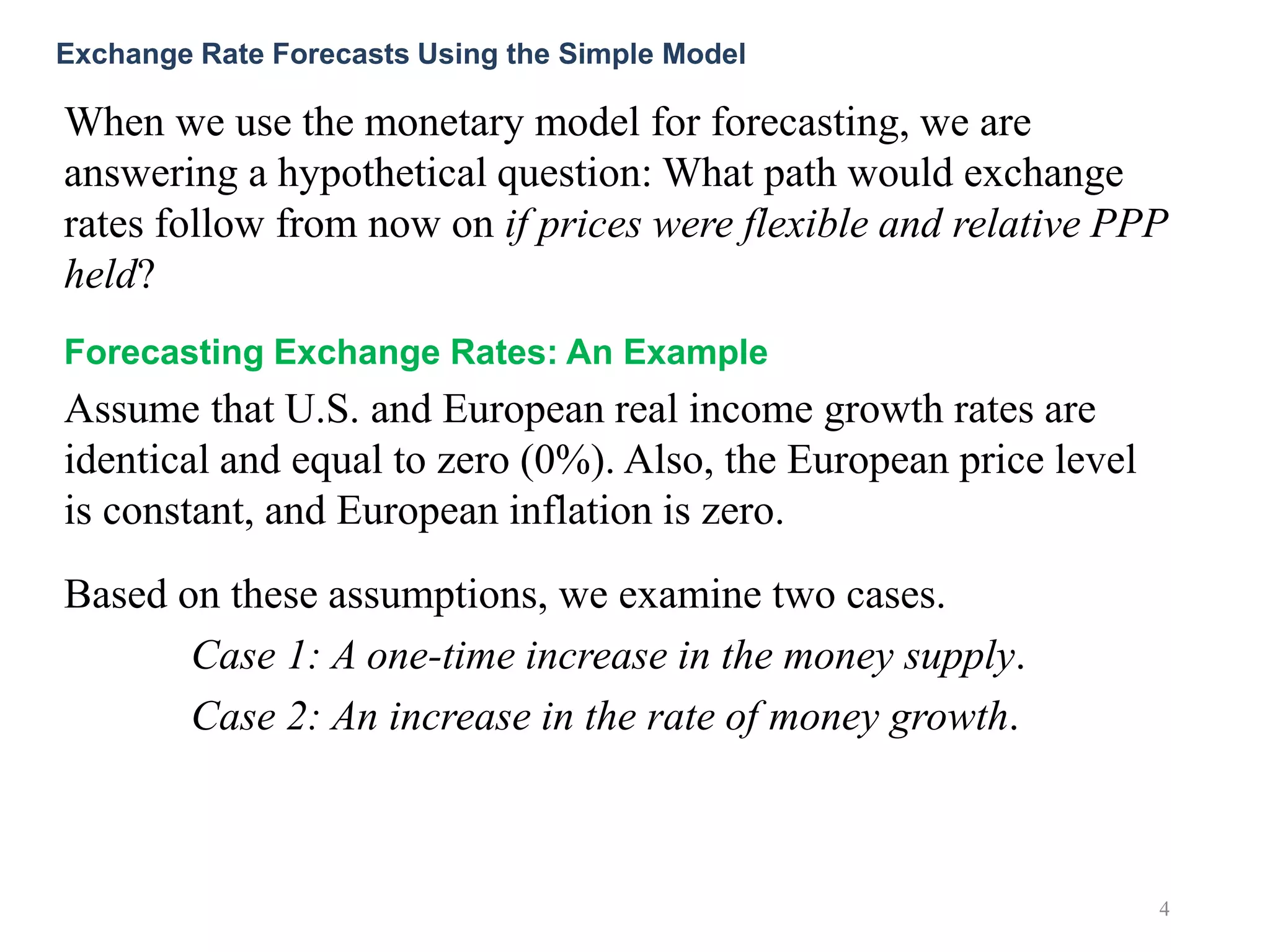 Monetary model of exchange rates | PDF