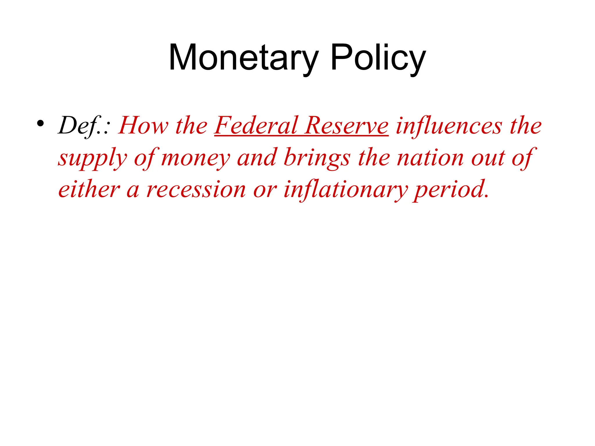Grade 12 Economics monetary policy ppt | PPT