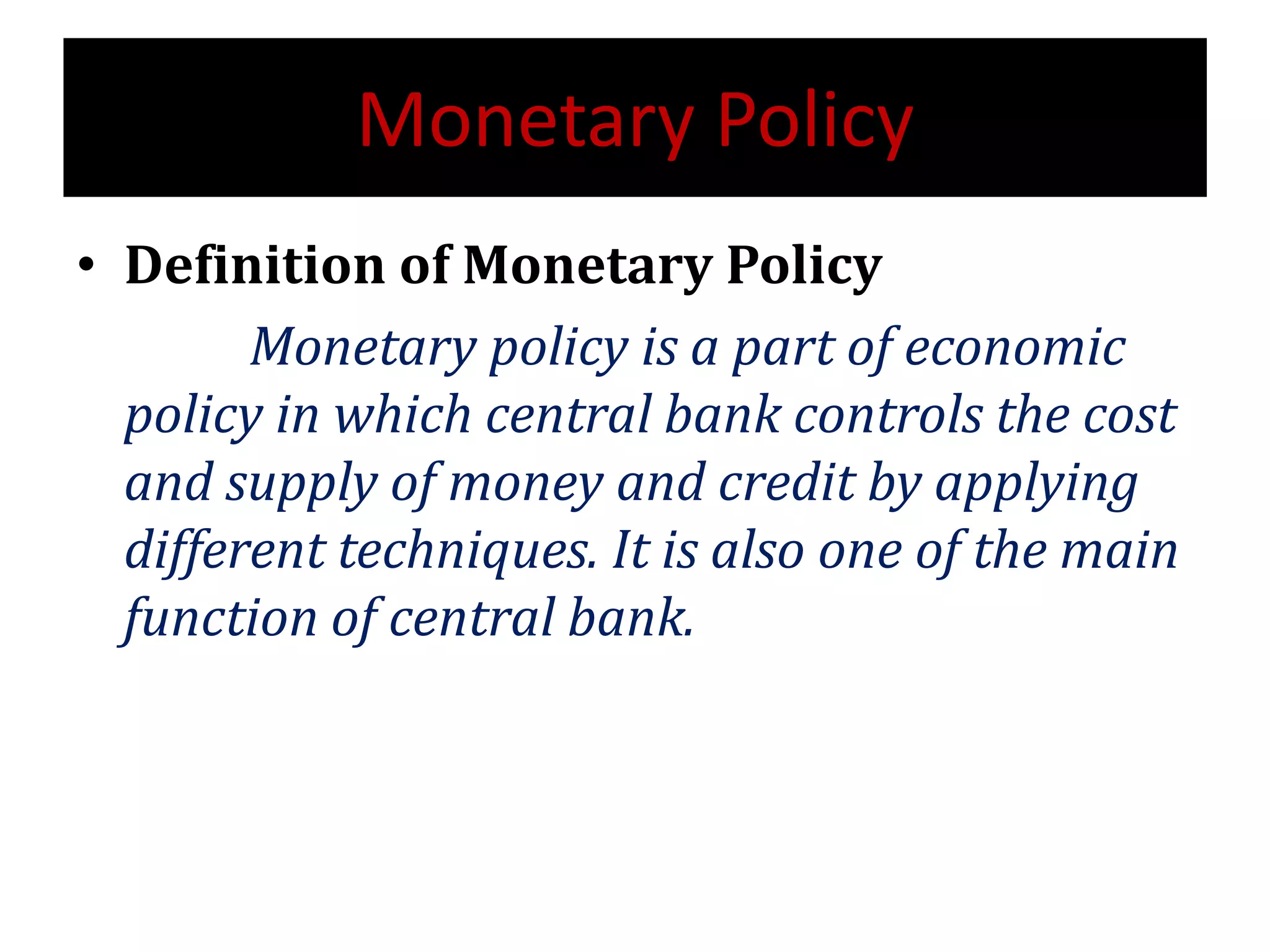 Monetary policies | PPT