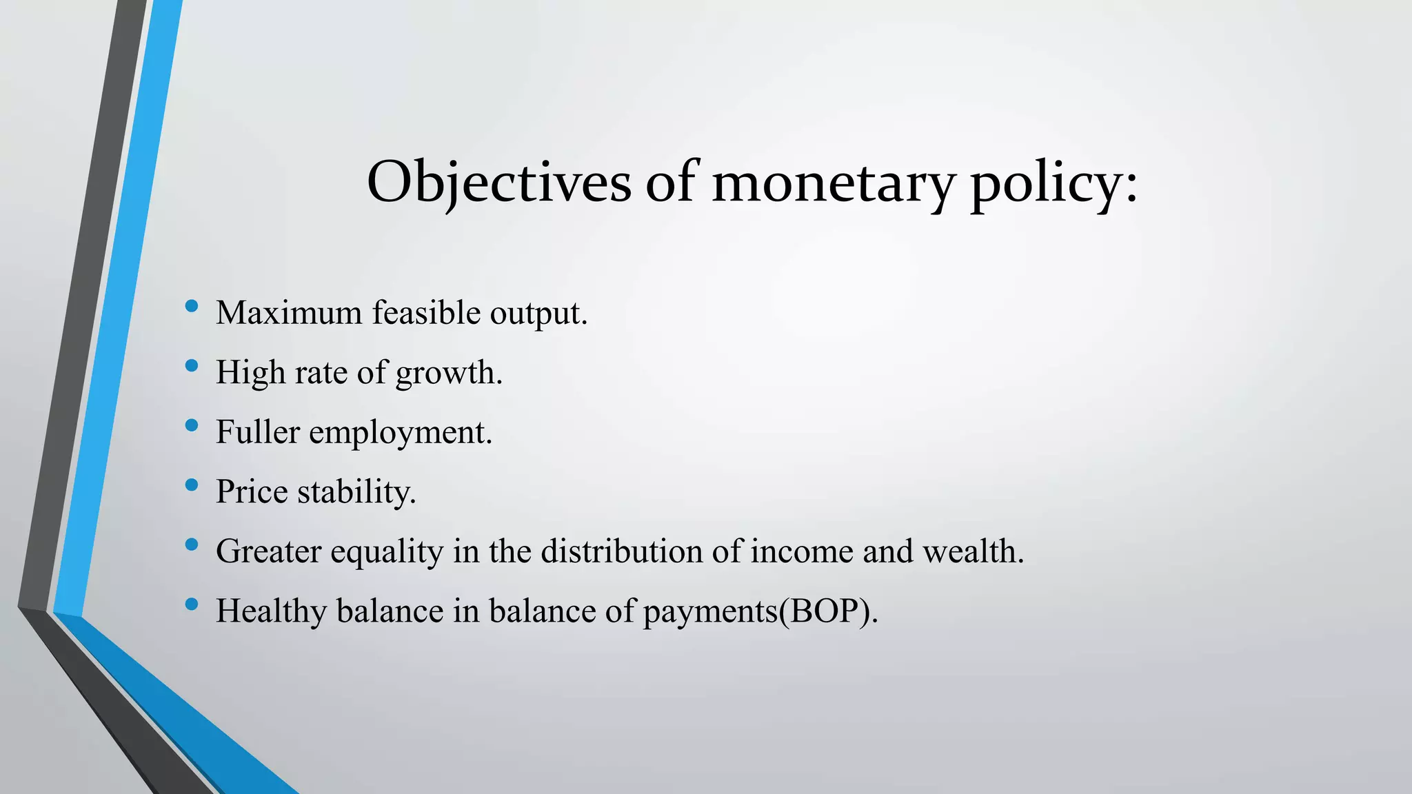 Monetary policy of RBI | PPTX