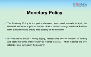 Monetary policy | PPT | Consumer Banking | Personal Finance