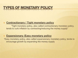 Monetary policy | PPTX