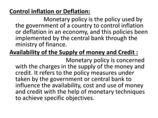 Monetary policy | PPTX