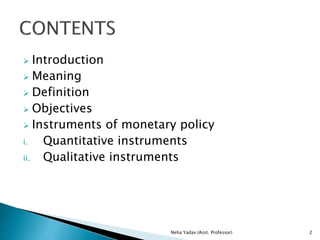 Monetary policy | PPTX | Business Accounting & Finance | Business
