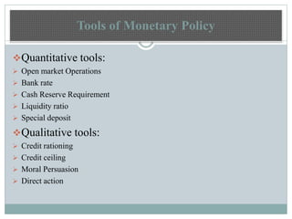 Monetary policy Presentations | PPTX
