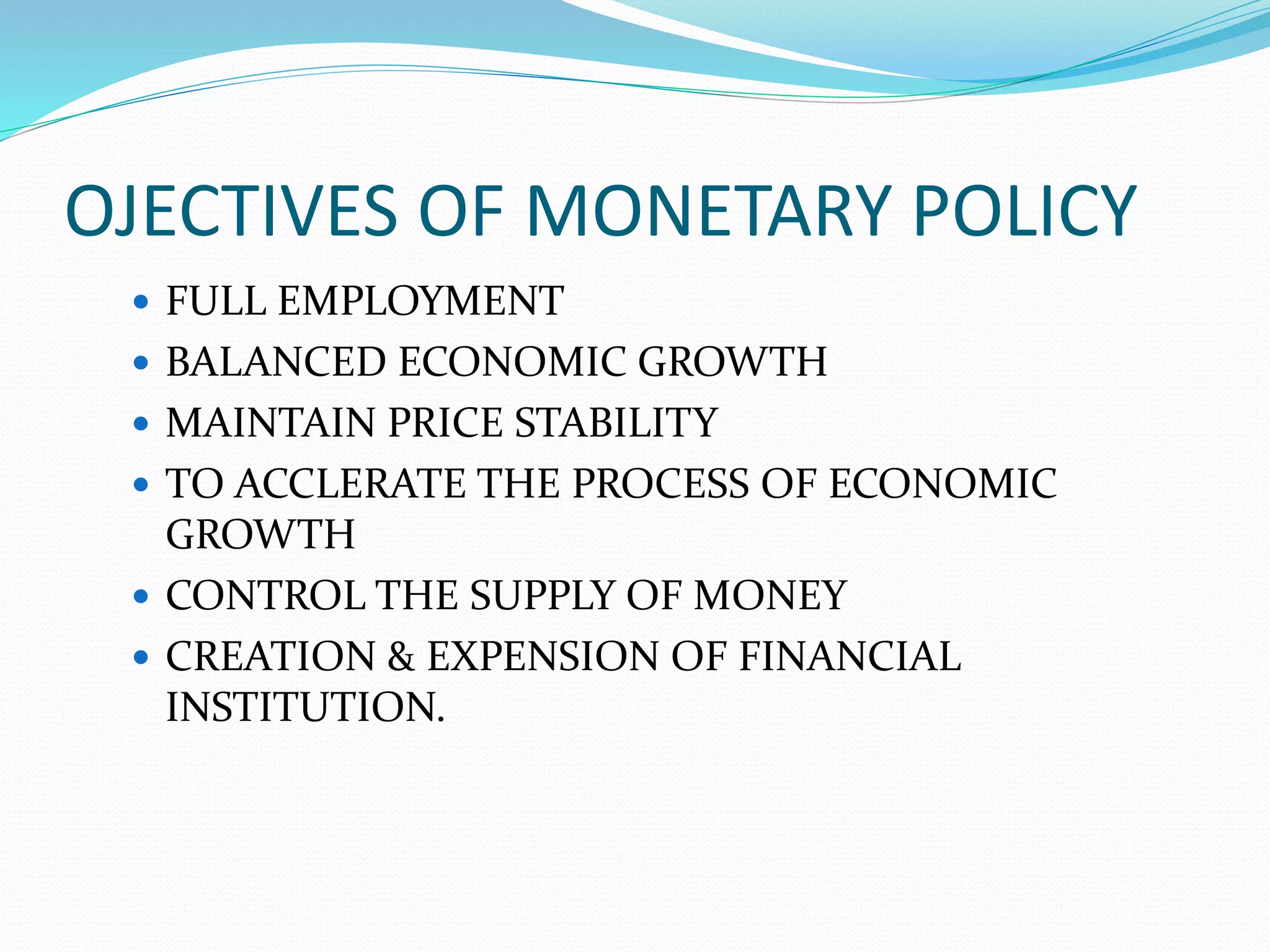 Monetary policy ppt | PPT
