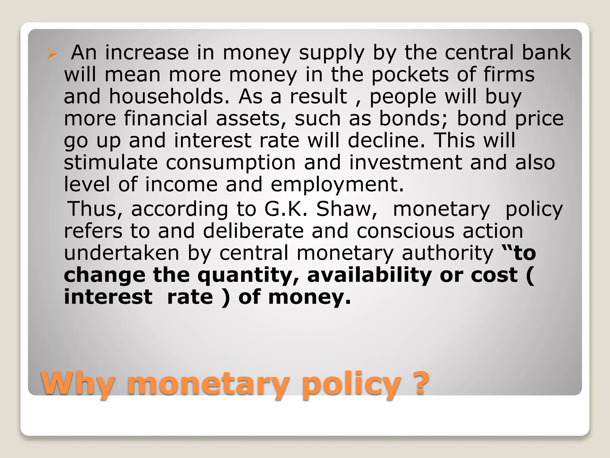 Monetary policy | PPT