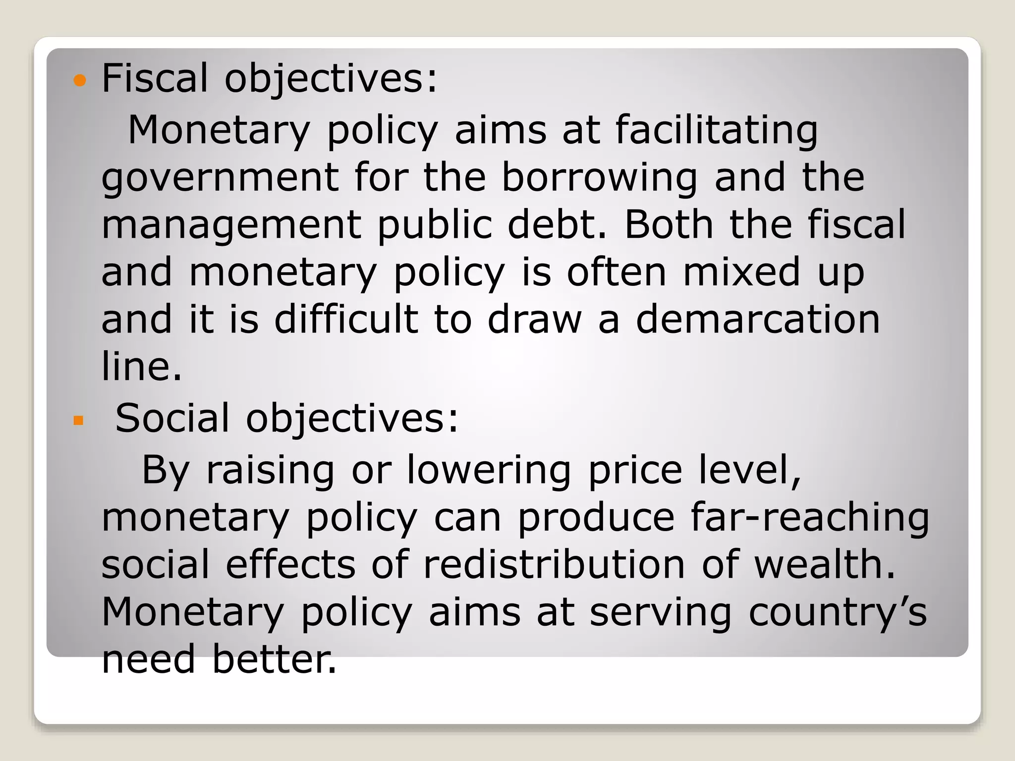Monetary policy | PPT