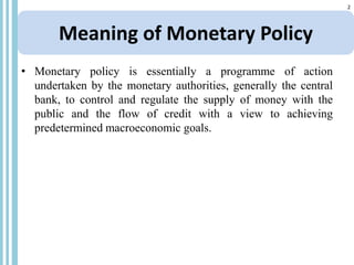 Monetary Policy.ppt management economics | PPT