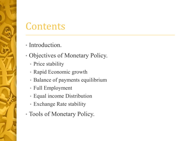 Monetary Policy | PPTX
