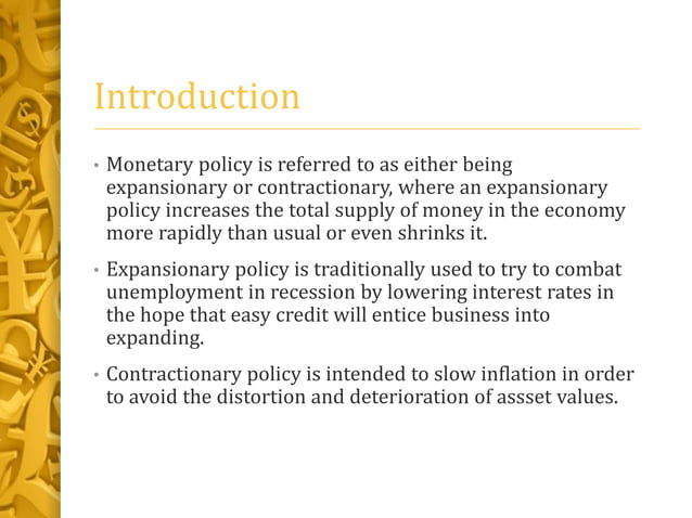 Monetary Policy | PPTX