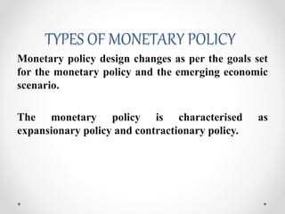Monetary policy | PPTX