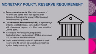 Monetary Policy and its impact in Pakistan | PPTX