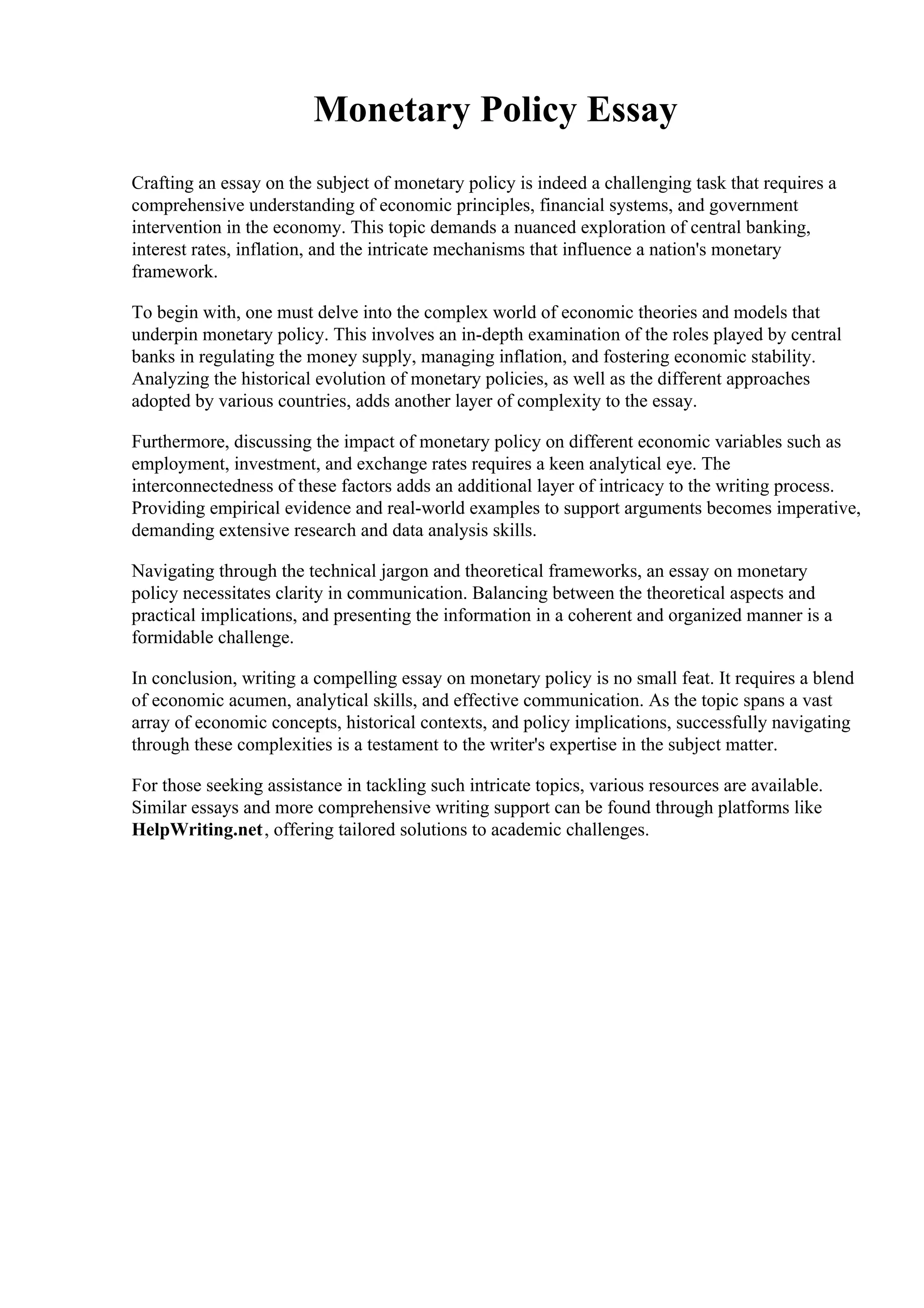 Monetary Policy Essay.pdf