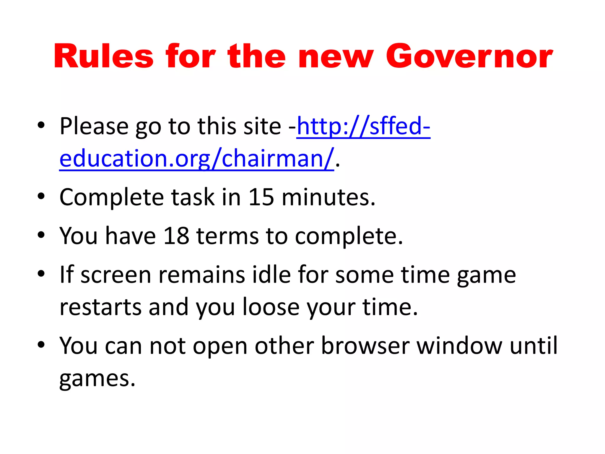 Monetary policy game | PPTX