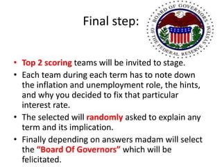 Monetary policy game | PPTX