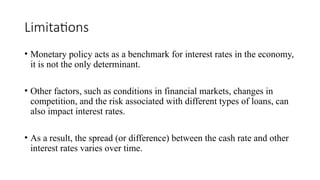 monetary policy mechanism refers to how central banks use tools like ...