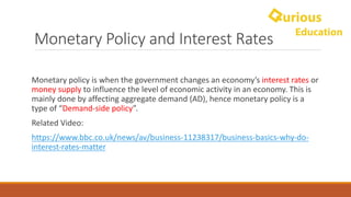 Monetary Policy Notes - A-Level & IB Economics | PDF