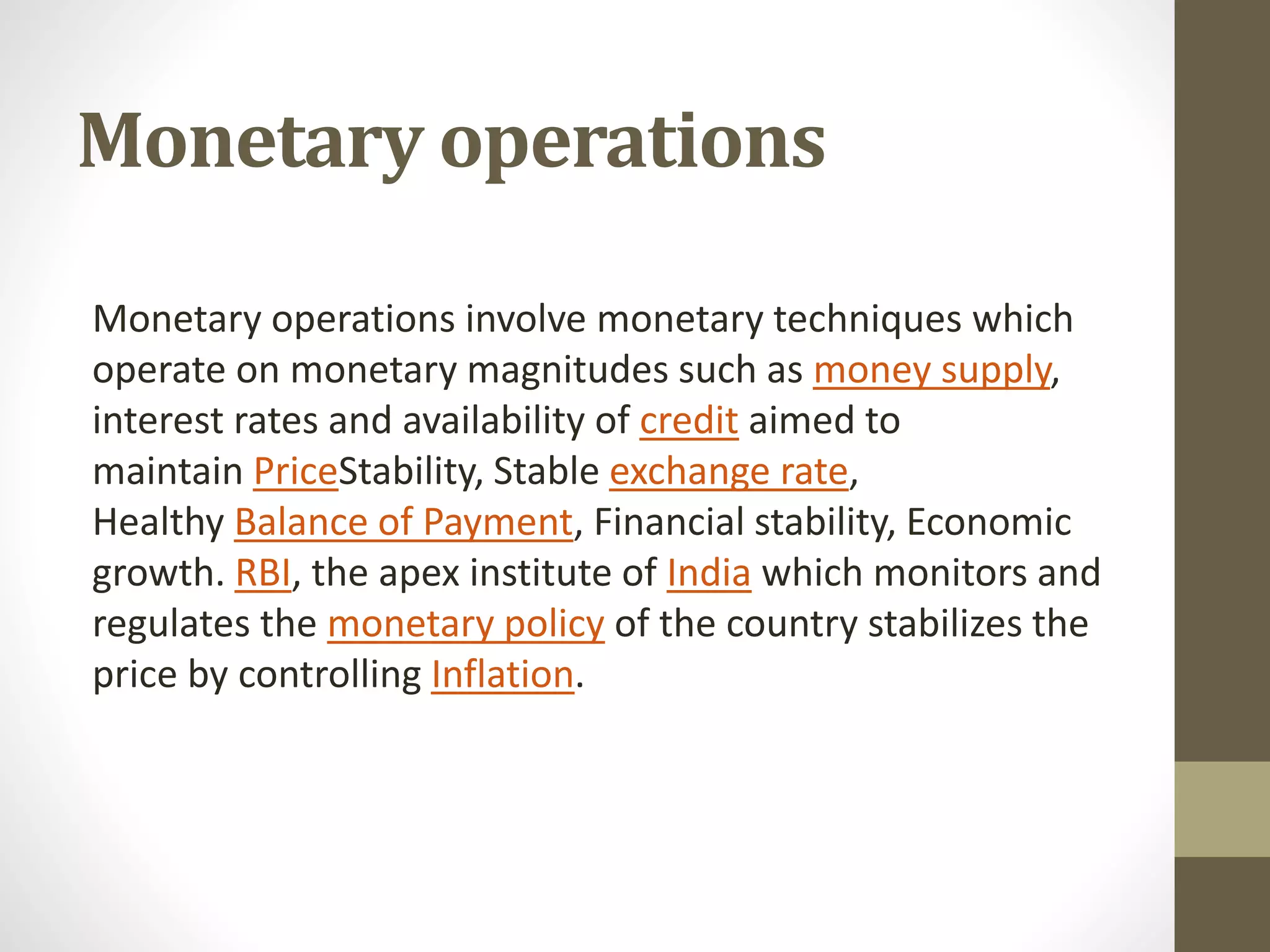 Monetary policy in india | PPTX