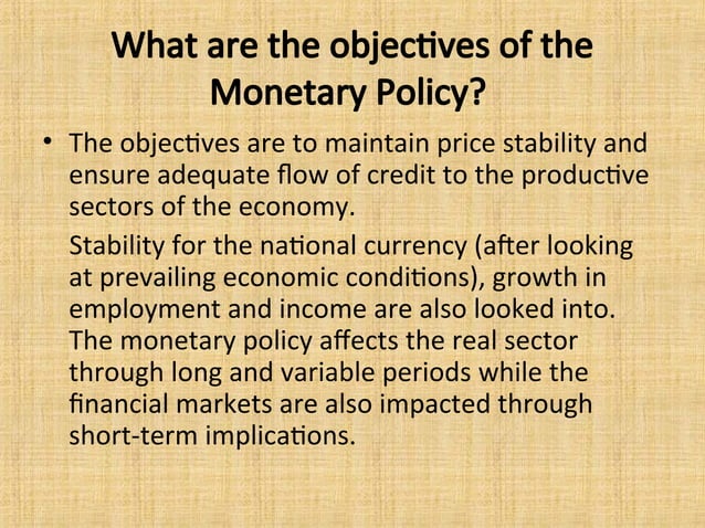 Monetary Policy of India and credit control instruments.ppt | Business ...