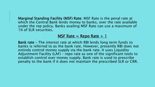 Monetary Policy of RBI | PPT