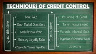 Monetary policy & credit Control RBI | PPTX