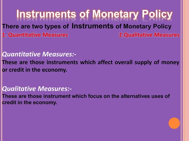 Monetary Policy PPT | PPTX