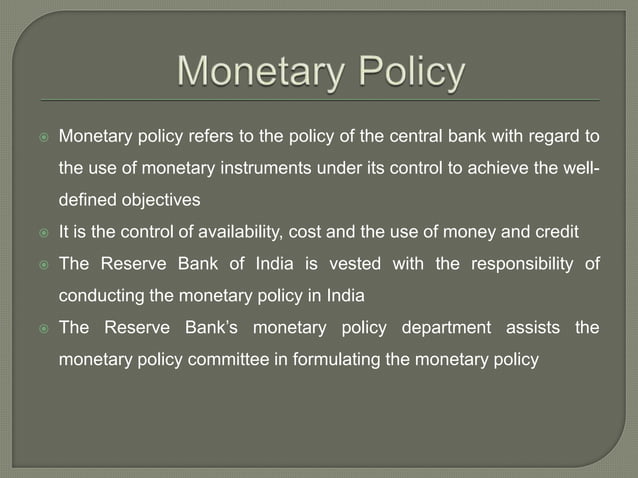 Monetary Policy Reformspptx.pptx | Business Banking & Finance | Business