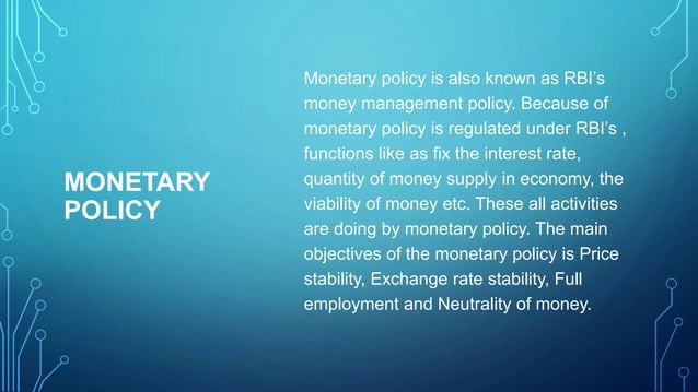 Monetary policy review committee role | PPTX