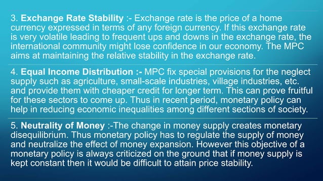 Monetary policy review committee role | PPTX